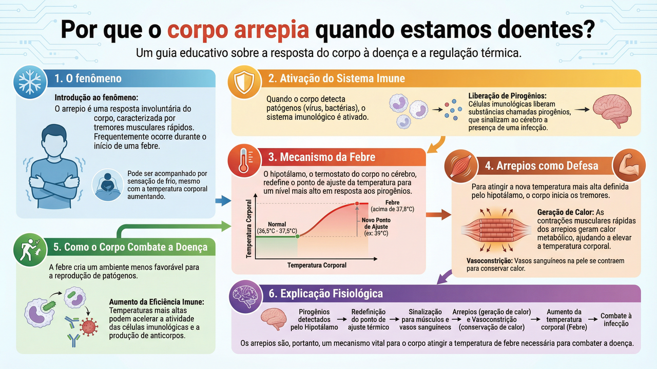Por que o corpo arrepia quando estamos doentes?