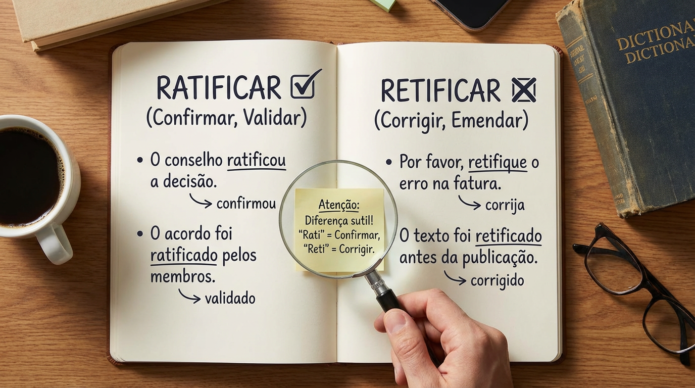 "Ratificar" ou "Retificar"? Ambos estão certos e devem ser usados assim